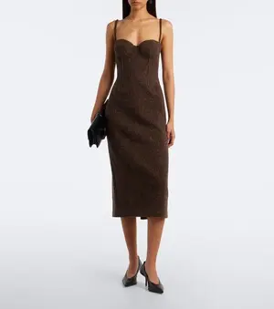 Ralph Lauren Jocey Wool And Cashmere-blend Midi Dress
