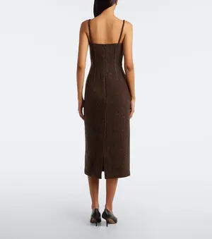 Ralph Lauren Jocey Wool And Cashmere-blend Midi Dress