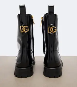 Dolce & Gabbana Dg Leather Lace-up Boots