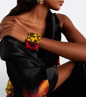 Dries Van Noten Enamel Cuff Bracelet