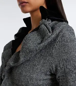 Junya Watanabe Houndstooth Wool-blend Jacket