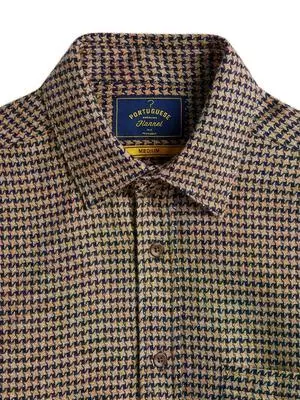 Portuguese Flannel Abstract Pied Poule Shirt