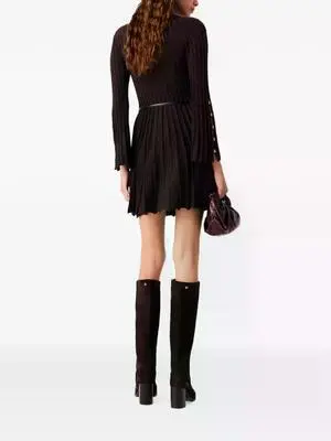 Maje High-neck Short Skater Dress