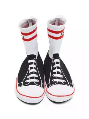 Marni Knitted High-top Slip-on Sneakers