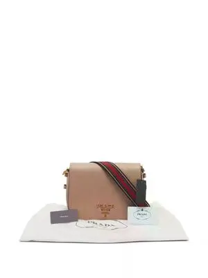 Prada Saffiano-leather Flap Crossbody Bag