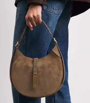 Polo Ralph Lauren Small Suede Polo Id Shoulder Bag