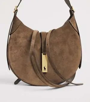 Polo Ralph Lauren Small Suede Polo Id Shoulder Bag