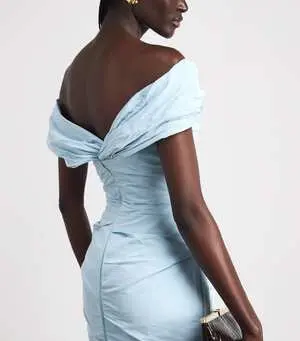 MARMAR HALIM Taffeta Off-the-shoulder Gown