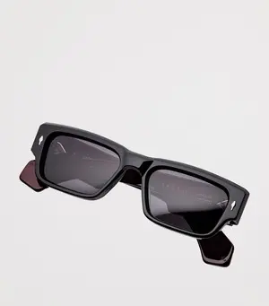 JACQUES MARIE MAGE Engel Rectangular Sunglasses - Red