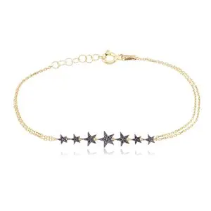 BY EDA DOGAN Stone Star Bracelet Gold - Black