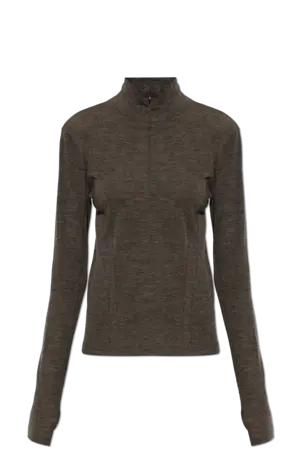 RETHINKIT STUDIOS Wool Turtleneck Top - Brown