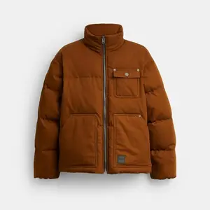 COACH OUTLET Canvas Down Jacket - Brown