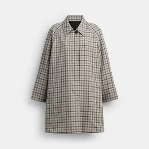 COACH Reversible Balmacaan - Grey/multi