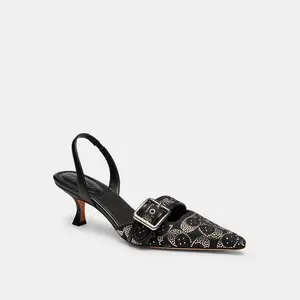 COACH Margot Slingback With Crystal Signature - Black