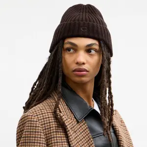COACH Cashmere Beanie - Maple