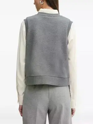 Marc O'polo V-neck Logo-print Sweater Vest - Grey