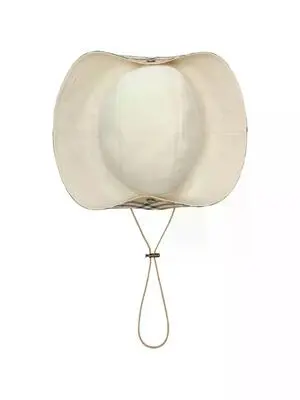 Burberry Check Brim Tropical Gabardine Hat - Neutrals