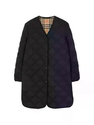 Burberry Detachable Gilet Quilted Nylon Ashfields Coat - Black