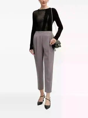 Sisley Pleated Elasticated Trousers - Grey