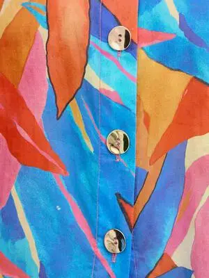 MORGAN Leaf-print Button-up Shirt