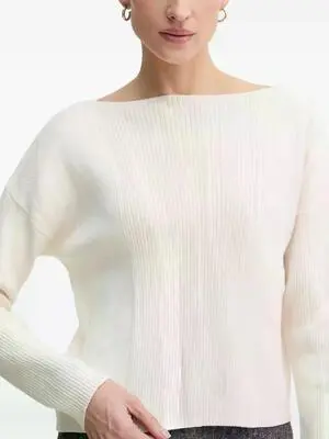 Sisley Ribbed Boat-neck Sweater - Neutrals
