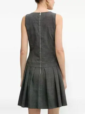 MORGAN Check-pattern Pleated Mini Dress