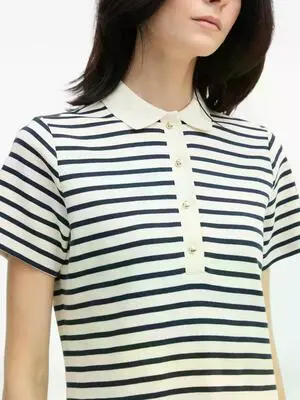 JOOP! Travissa Striped Short-sleeve Mini Polo Dress