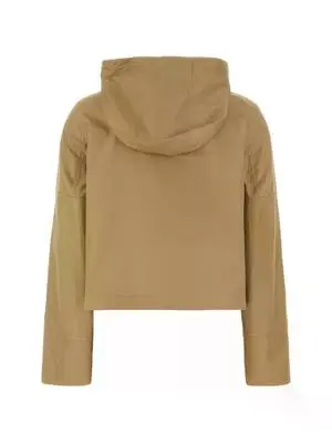 Burberry Gabardine Cropped Parka - Neutrals