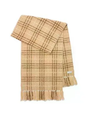 Burberry Embellished Check Bouclé Scarf