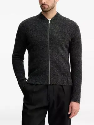 Sisley Zip-up Bouclé Cardigan