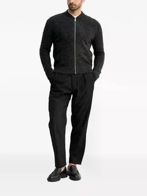 Sisley Zip-up Bouclé Cardigan