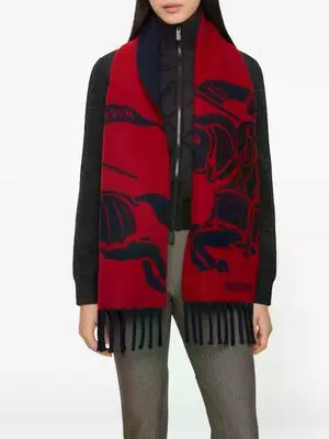 Burberry Reversible Ekd Wool Scarf