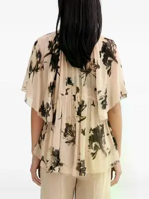 Marc O'polo Floral-print Pleated Blouse