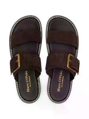 Marc O'polo Buckle-fastening Double-strap Sandals - Brown