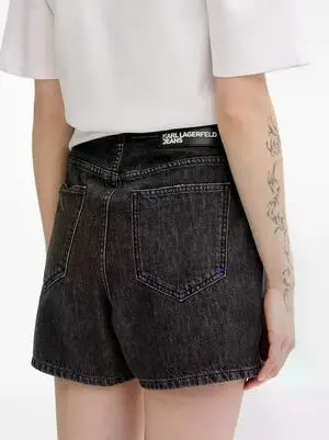 Karl Lagerfeld Logo-patch Denim Shorts