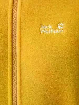 JACK WOLFSKIN Logo-embroidered Fleece Sweatshirt - Yellow