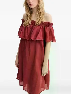 Marc O'polo Off-shoulder Ruffled Mini Dress