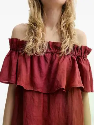 Marc O'polo Off-shoulder Ruffled Mini Dress