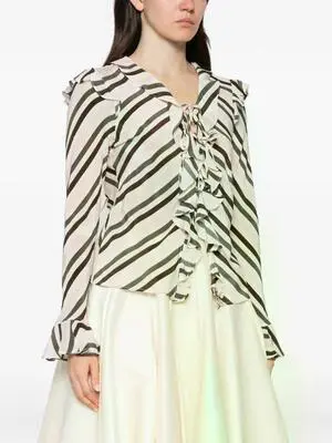 Maggie Marilyn Cool About It Ruffled Striped Top