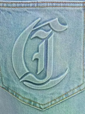 Just Cavalli Logo-embossed Distressed Jeans