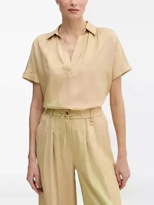 JOOP! Short-sleeved V-neck Top - Neutrals