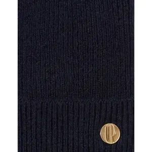 Claudie Pierlot Branded-hardware Wool And Cashmere-blend Mittens - Navy