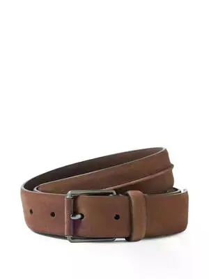 Zegna Oasi Mélange Nubuck Belt - Brown