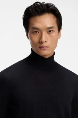 BOSS Turtleneck Sweater In Extra-fine Merino Wool