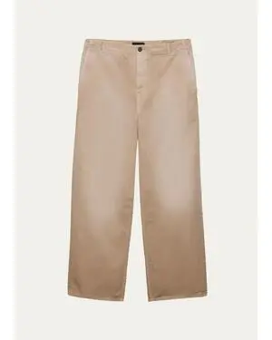Prada Gart-dyed Cotton Gabardine Pants - Beige