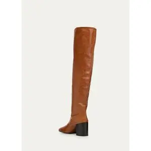 Dries Van Noten 70mm Crinkled Leather Over-the-knee Boots