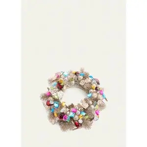 SALZBURG CREATIONS Bright Holiday 4" Candle Ring Wreath