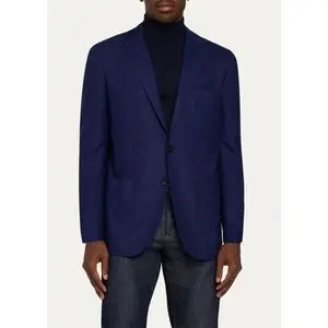Kiton Wool Solid Single-breasted Sport Coat