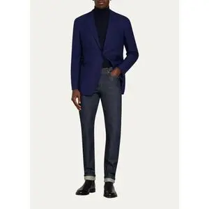 Kiton Wool Solid Single-breasted Sport Coat