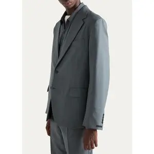 Prada Mouliné Wool Single-breasted Blazer